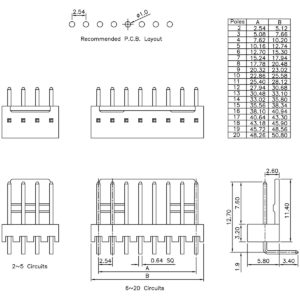 Polarized Header 4 Pin Male with right angle leads - Protostack